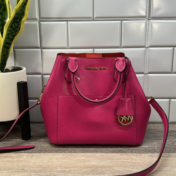 Michael Kors | Bags | Michael Kors Womens Pink Shoulder Crossbody ...